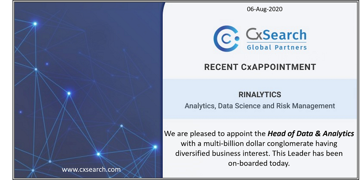 CxAppointment: Head of Analytics with a multi-billion dollar ...